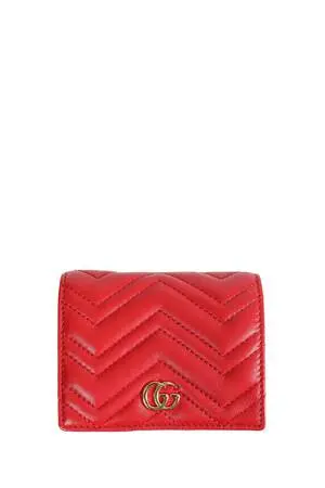 Gucci Gg Marmont Small Wallet - Red