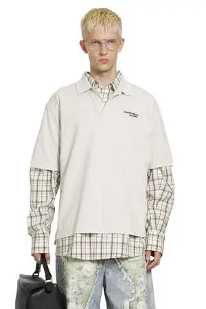 Acne Studios Washed Logo Polo - White