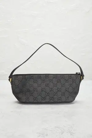 Gucci Denim Gg Boat Pochette Shoulder Bag