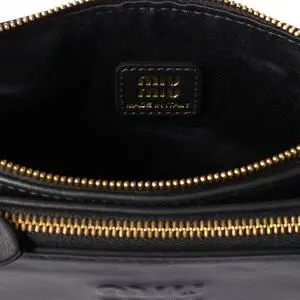 Miu Miu Leather Pouch With Adjustable Shoulder Strap