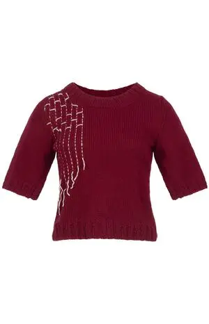 GUNDA HAFNER LTD Burgundy Cashmere Top - Red