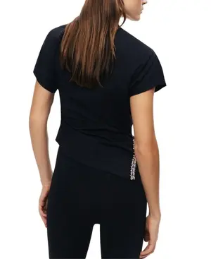NOCTURNE Embellished Asymmetric T-shirt