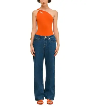 Cult Gaia Anouk Top One Shoulder With Keyhole Detail