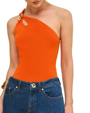 Cult Gaia Anouk Top One Shoulder With Keyhole Detail