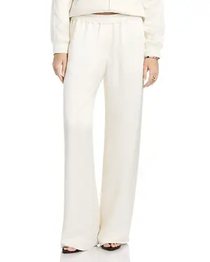 Casablanca Wide-leg Satin Trousers - White