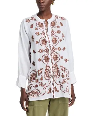 Johnny Was Jaden Voyager Tunic With Embroidered Detail