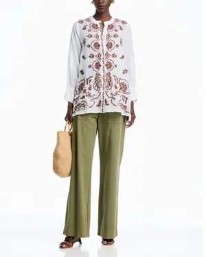 Johnny Was Jaden Voyager Tunic With Embroidered Detail