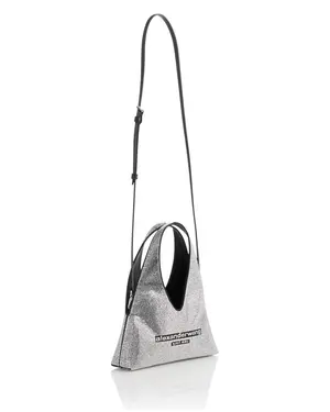 Alexander Wang Pike Mini Leather Hobo Bag - Black/silver