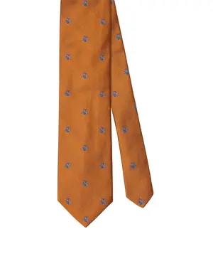 Robert Talbott Bee Printed Necktie - Orange