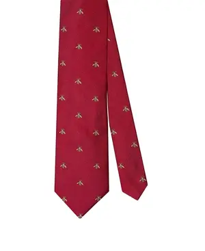 Robert Talbott Robert Talbott Bee Printed Necktie Red