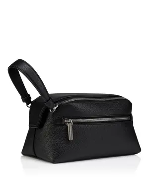 CHRISTIAN LOUBOUTIN Grained Calf Leather Pouch With Wrist Strap