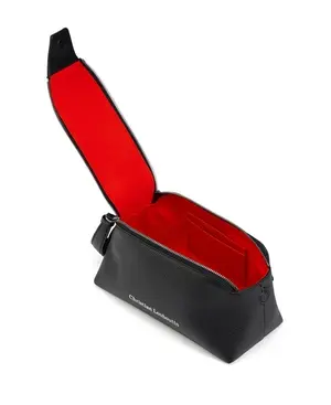 CHRISTIAN LOUBOUTIN Grained Calf Leather Pouch With Wrist Strap