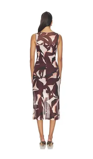 Sanctuary Desire More Mesh Cinch Dress In Brown