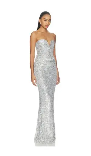 NOOKIE Dante Maxi Dress In Grey