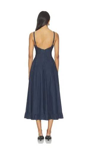 Free People Another Season Midi Dress In Navy