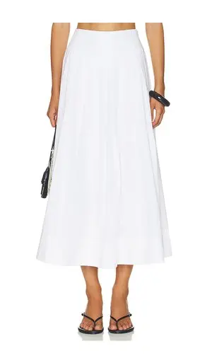 ALIGNE Julie Pleated Poplin Skirt