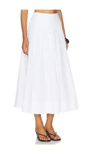 ALIGNE Julie Pleated Poplin Skirt
