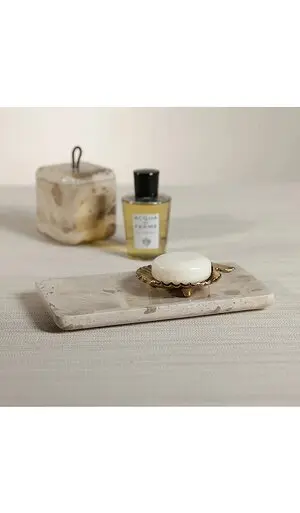 The Favorites Marble Vanity Tray In Cream