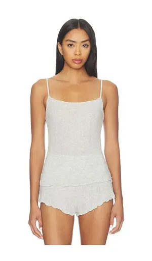 NEGATIVE UNDERWEAR Whipped Cami Top In Grey - Cloud