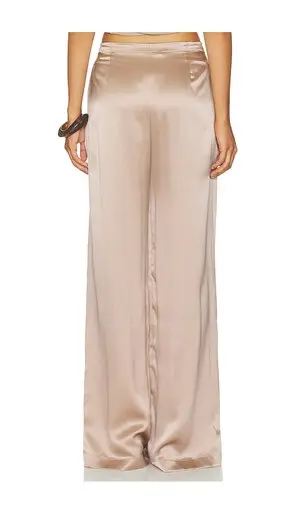 Sablyn Silk Gemma Pull On Straight Leg Pant In Beige