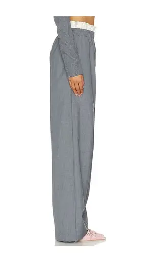 MILKWHITE Double Waistband Floral Pant