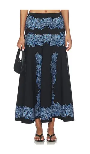 Ulla Johnson Alessia Knit Jacquard Skirt In Multi