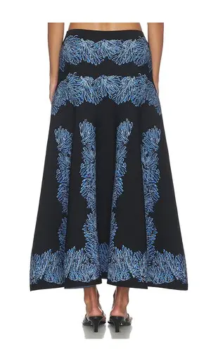 Ulla Johnson Alessia Knit Jacquard Skirt In Multi