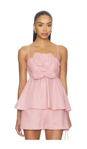 Yumi Kim Coco Top In Pink - Blush
