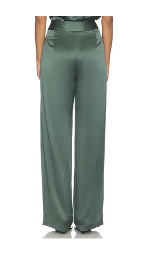 THE SEI Relaxed Trouser In Dark Green