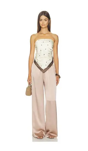 SNDYS. Polka Dot Wrap Top