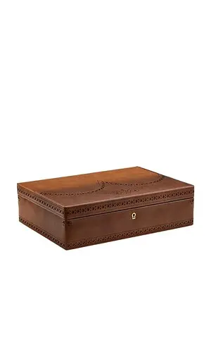 Wolf Brogue 10 Piece Watch Box - Brown