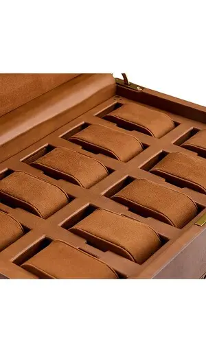Wolf Brogue 10 Piece Watch Box - Brown