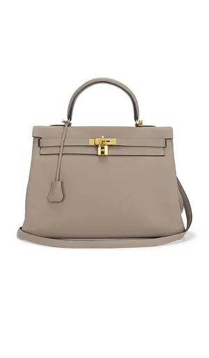 FWRD RENEW Hermes Togo Kelly 35 Retourne Handbag - Tan