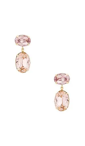 JENNIFER BEHR Lenora Crystal Drop Earrings - Rose