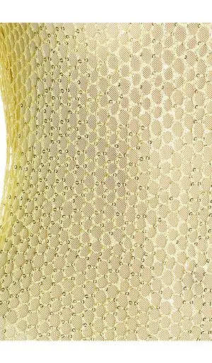 OW Sequined Maxi Dress With Feather Trim
