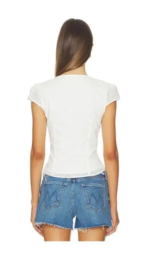 MORE TO COME Divya Eyelet Detail Top