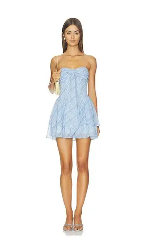 MORE TO COME Strapless Mini Dress With Ruffled Skirt