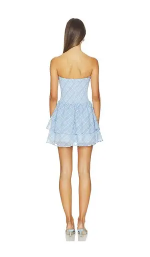 MORE TO COME Strapless Mini Dress With Ruffled Skirt