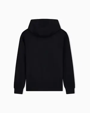 Giorgio Armani Regular Fit Hooded Sweatshirt In Micromodal Jersey