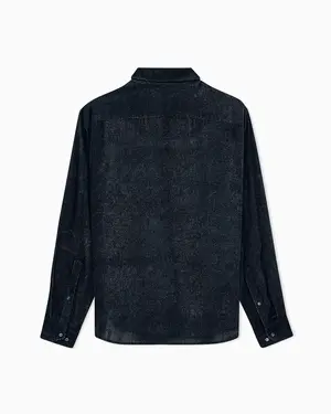 Giorgio Armani Shirt Silk-blend Devoré Velvet Twill Design