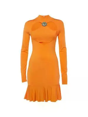 Roberto Cavalli Cut-out Ruffled Dress