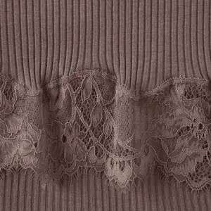 SKIMS Lace Mini Dress | Deep Neutral | | Rib Knit