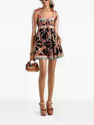Dolce & Gabbana Carretto Print Poplin Dress