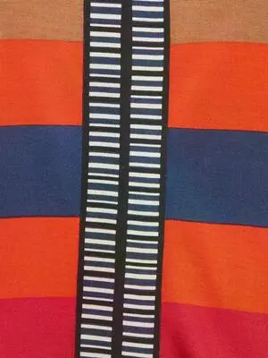 Diane Von Furstenberg Striped V-neck Silk Mini Dress
