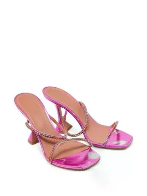 Amina Muaddi Gilda Crystal Sandals - Pink