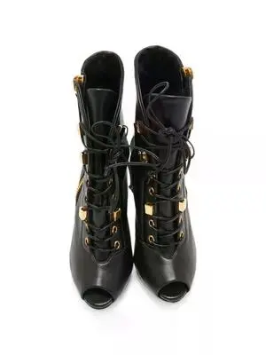 GIUSEPPE ZANOTTI Lace-up Stiletto Heel Ankle Boots