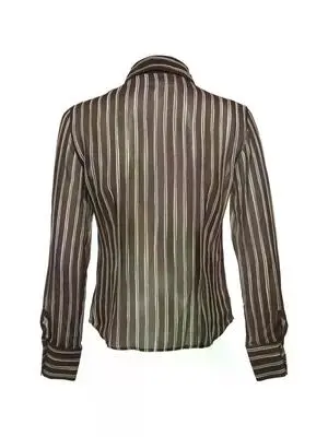 Max Mara Striped Sheer Silk Shirt