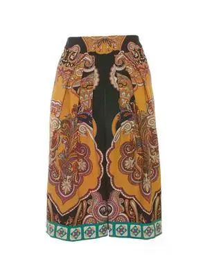 Etro Paisley Pattern Midi Skirt