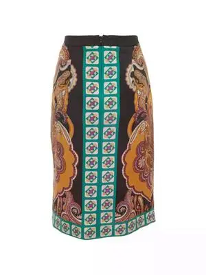 Etro Paisley Pattern Midi Skirt