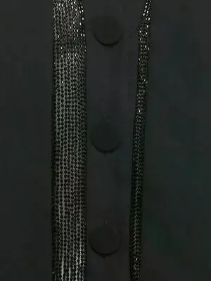 Emporio Armani Beaded Semi-sheer V-neck Shirt